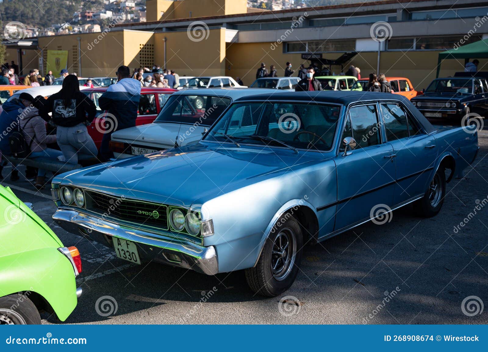 Classic DOdge Dart 3700GT in Blue Editorial Stock Image - Image of dart ...