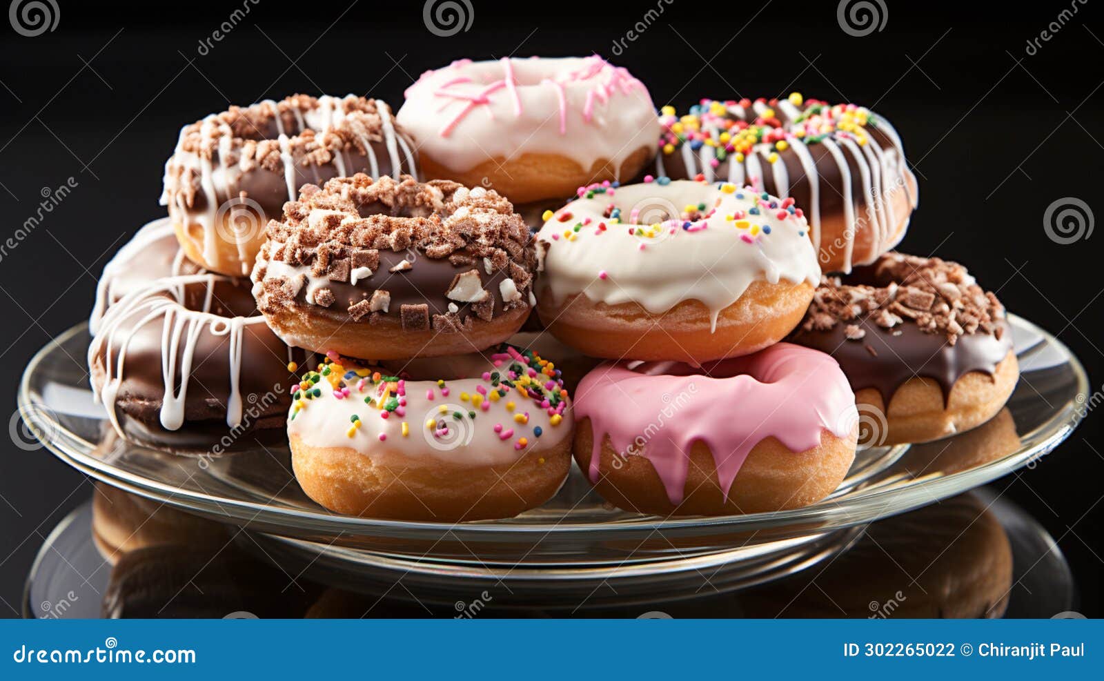 Classic Donuts in a Plate on White Stock Photo - Image of decoration ...