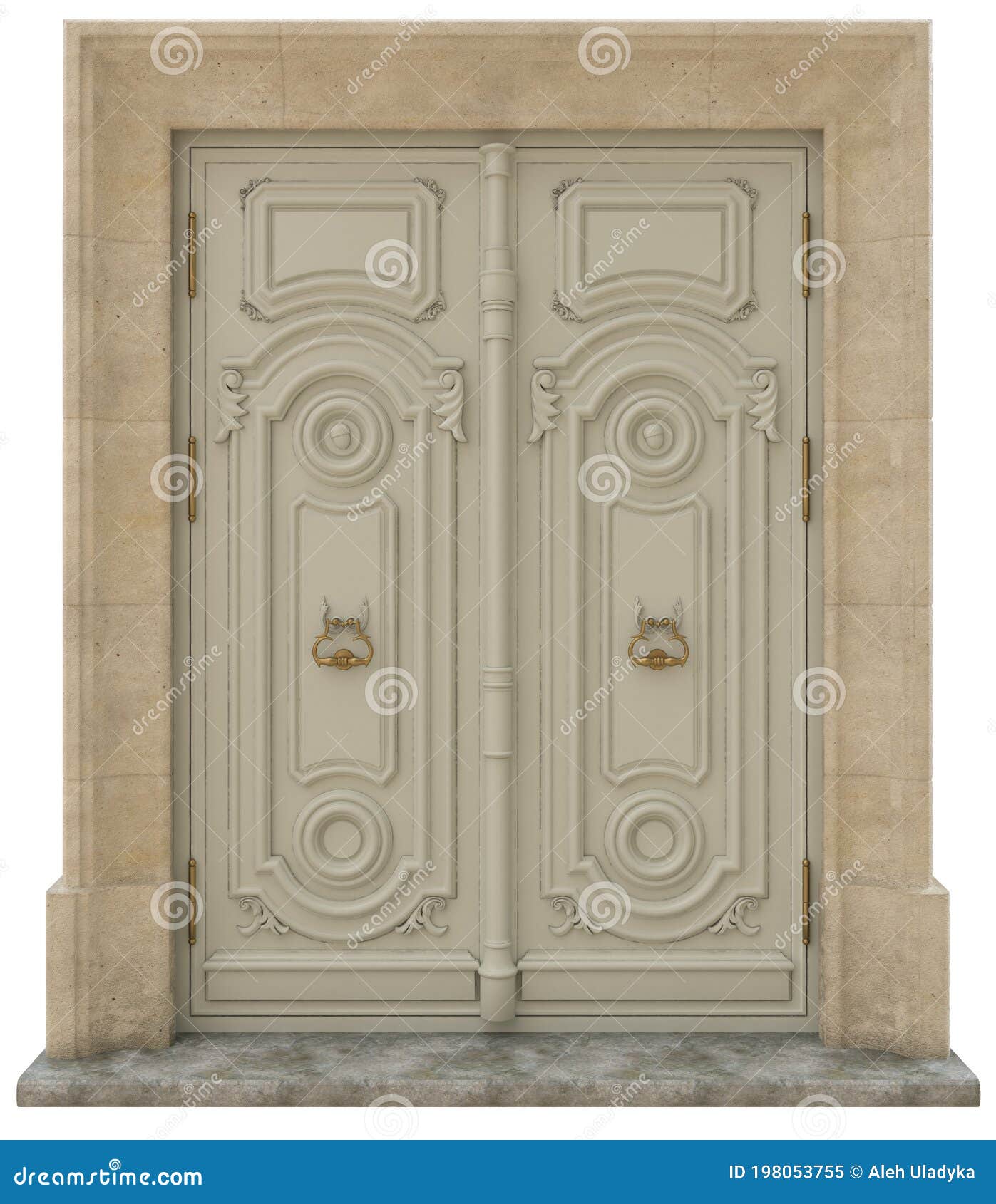 Front Classic Doors for a Classic House Stock Image - Image of europe ...