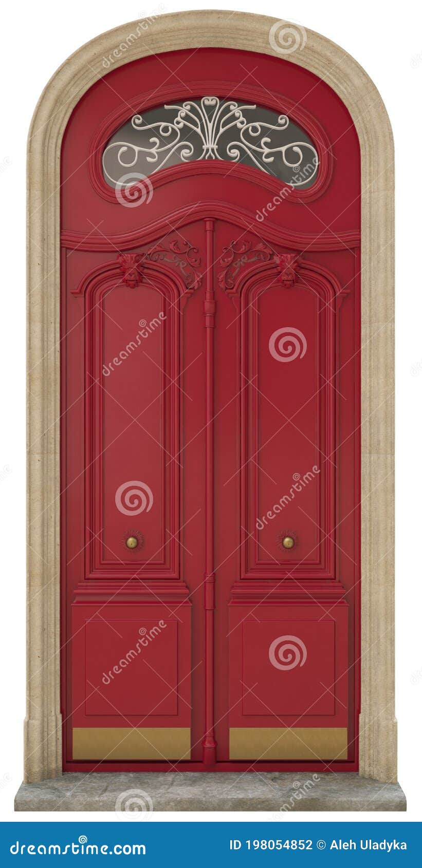 Front Classic Doors for a Classic House Stock Photo - Image of entrance ...