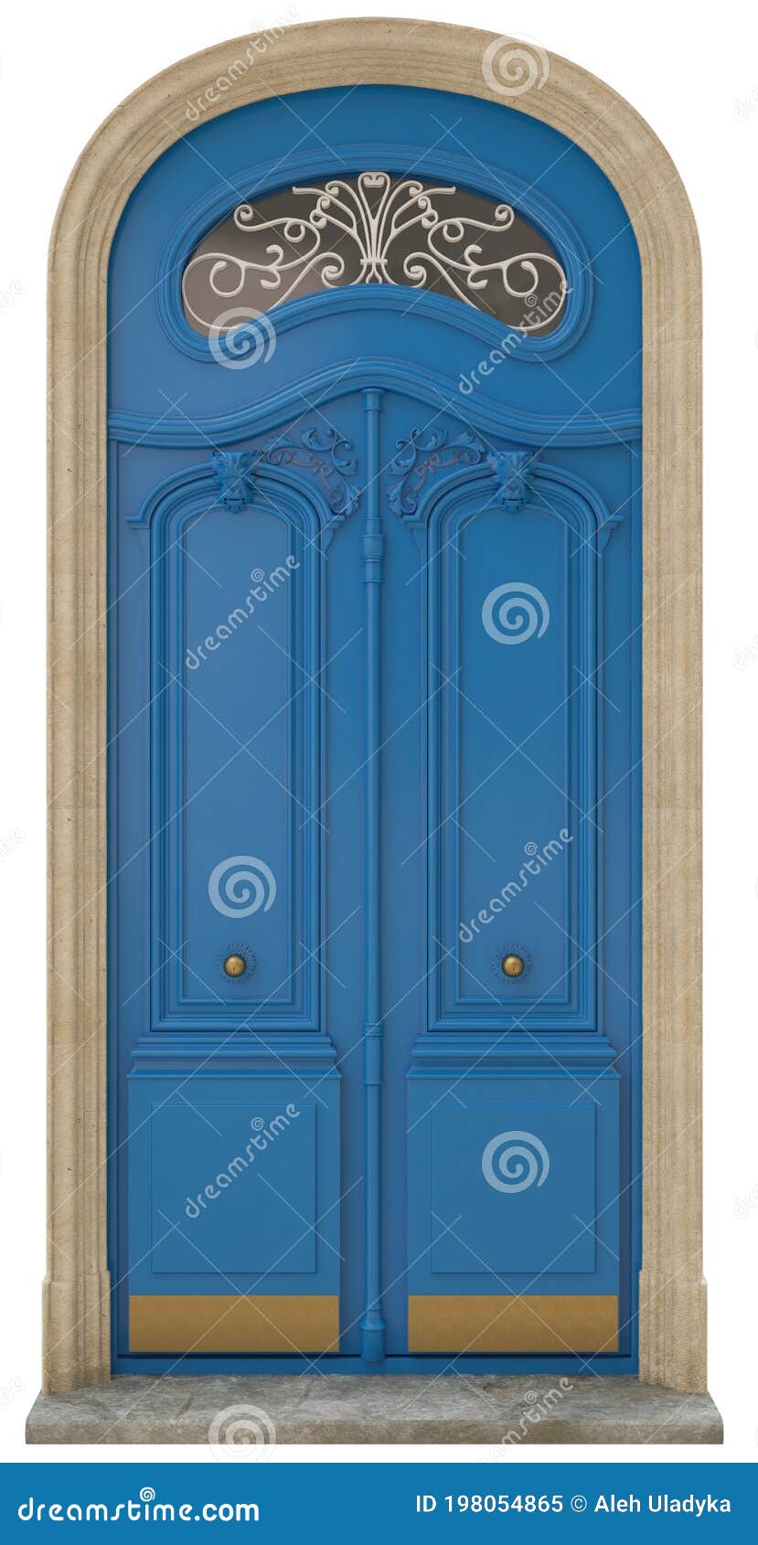 Front Classic Doors for a Classic House Stock Image - Image of ...