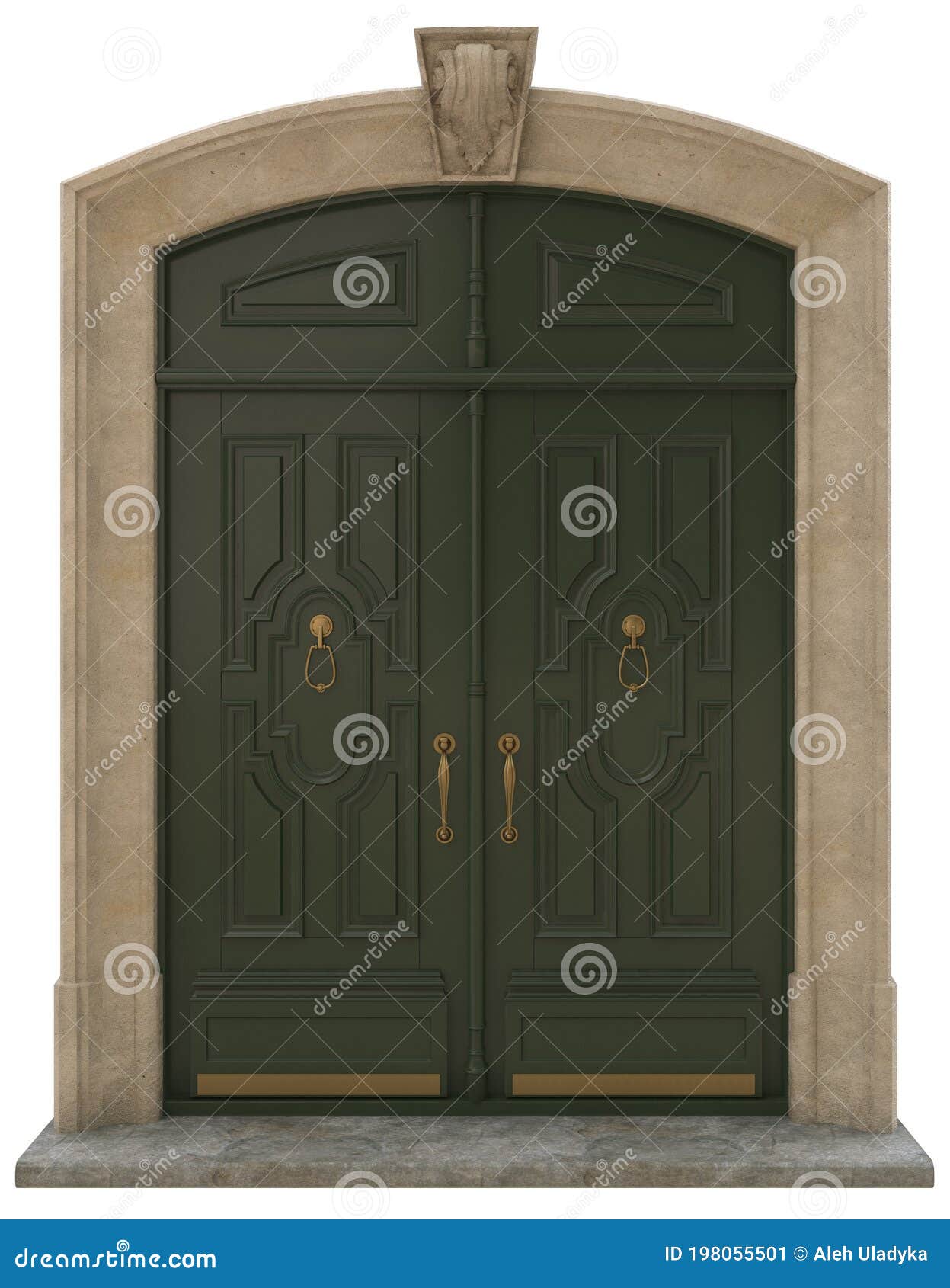 Front Classic Doors for a Classic House Stock Image - Image of detail ...