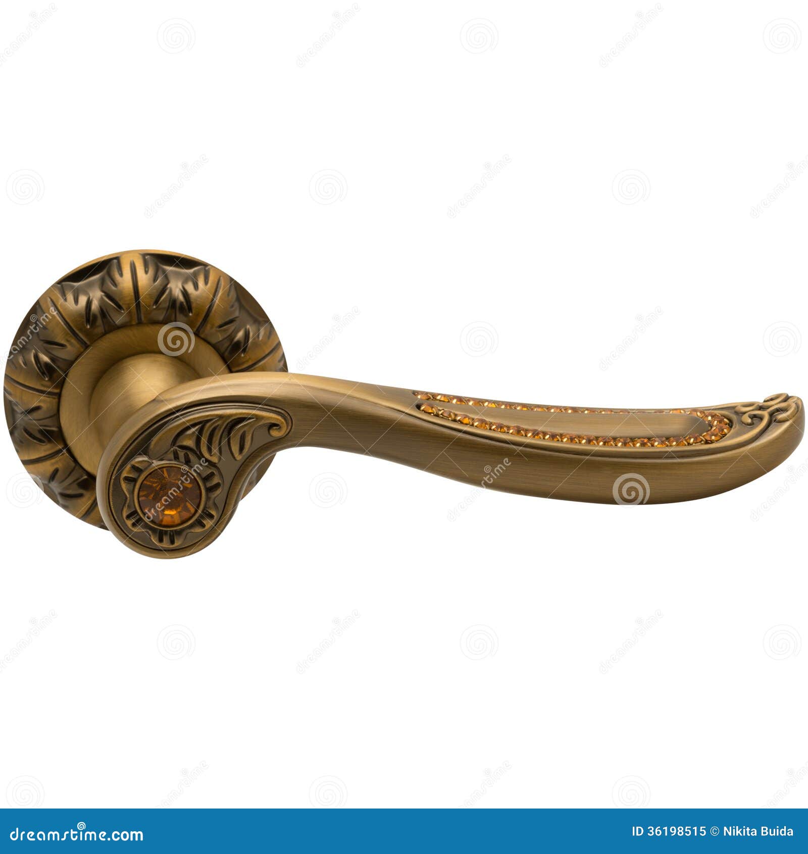 Classic Door Handle Side View Stock Image - Image of cutout, object ...