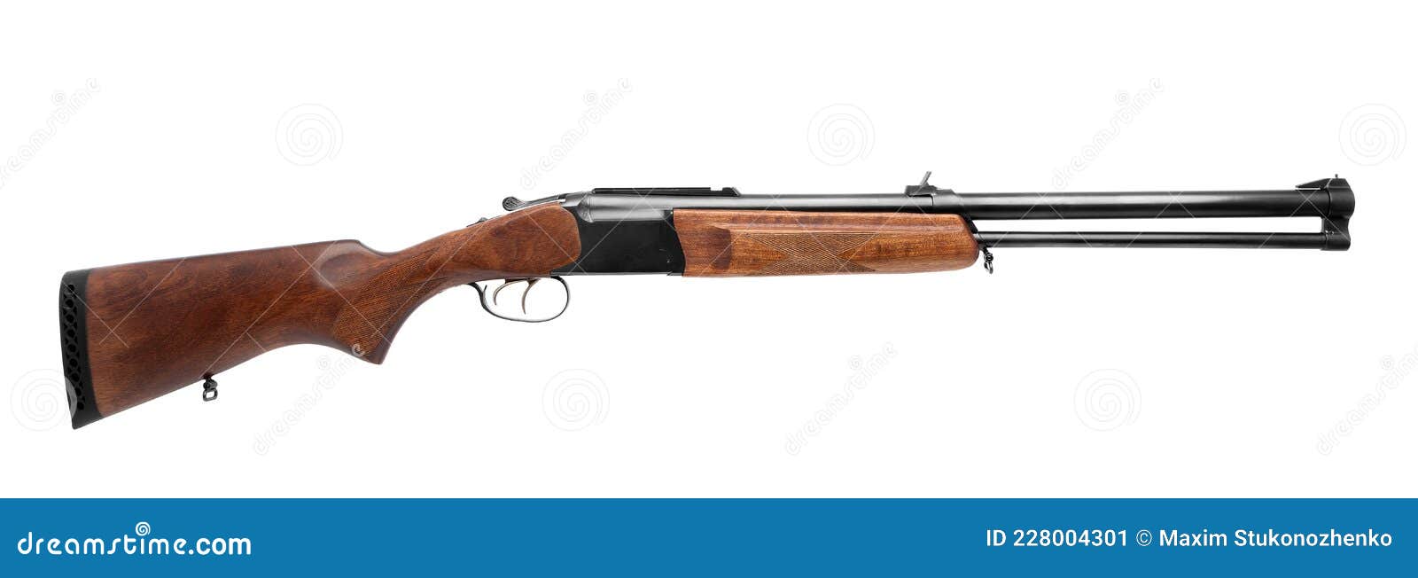 Classic Hunting Rifle Isolated on White Background Stock Image - Image ...