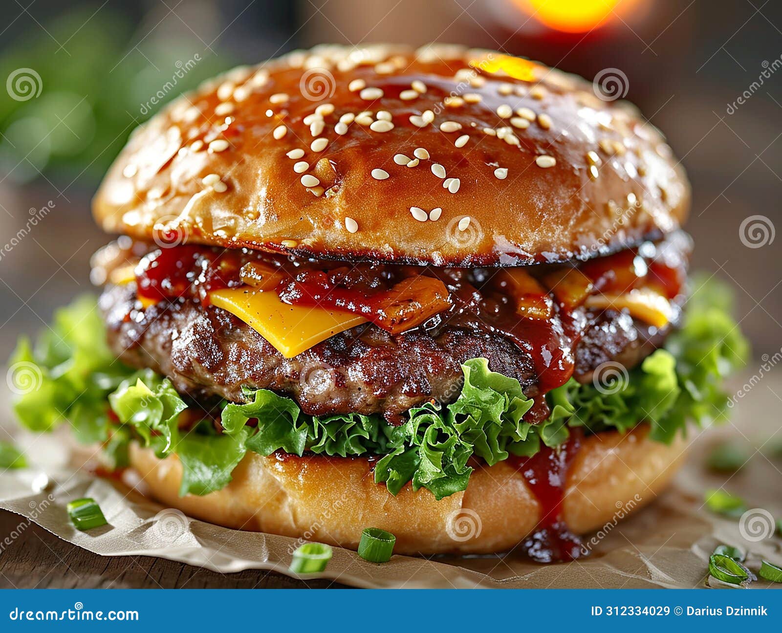 The Classic Double Meat Burger. AI Generative Stock Image - Image of ...