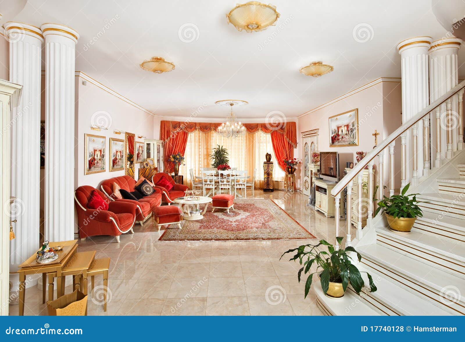 Classic Drawing-room Interior, Rococo Furniture Royalty-Free Stock ...