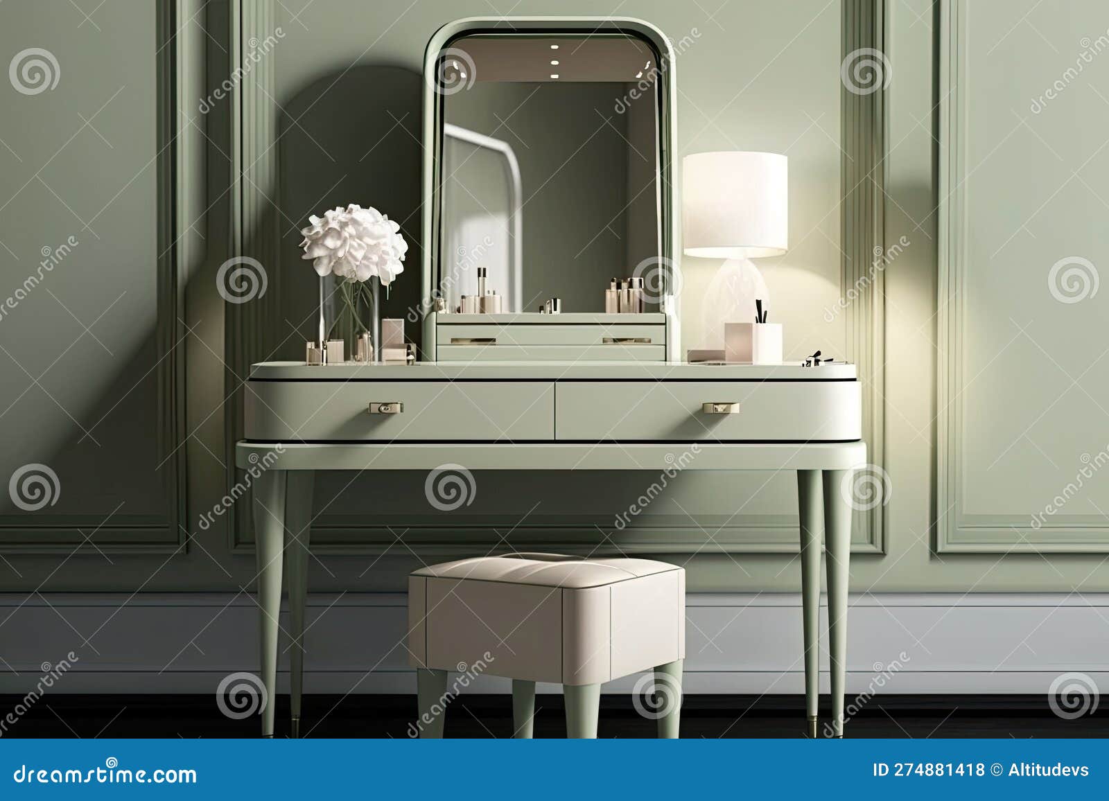 A Classic Dressing Table with a Sleek, Modern Design and Clean Lines ...
