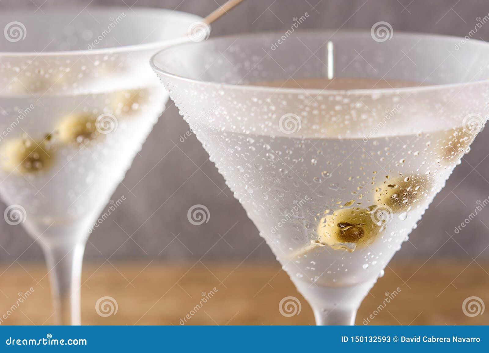 Classic Dry Martini with Olives Stock Image - Image of liquid, drop ...