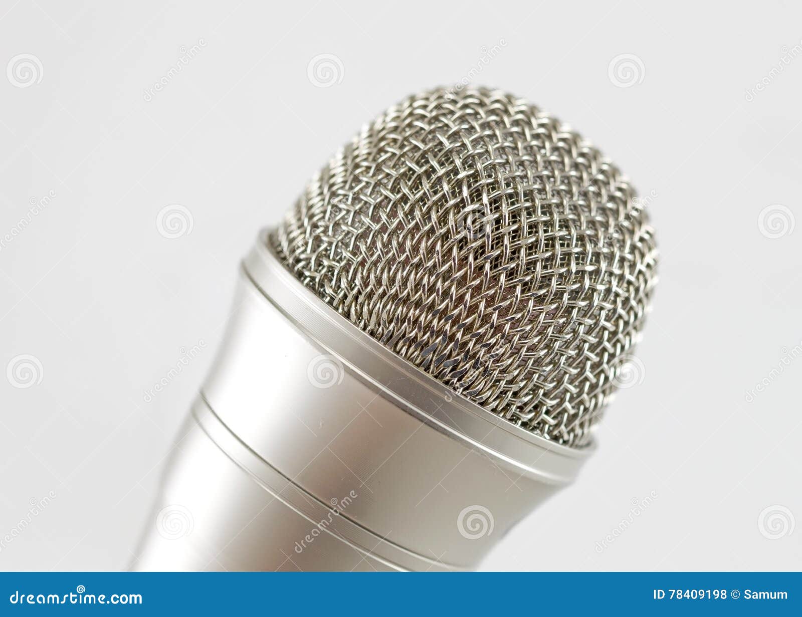 Classic dynamic microphone stock photo. Image of record - 78409198