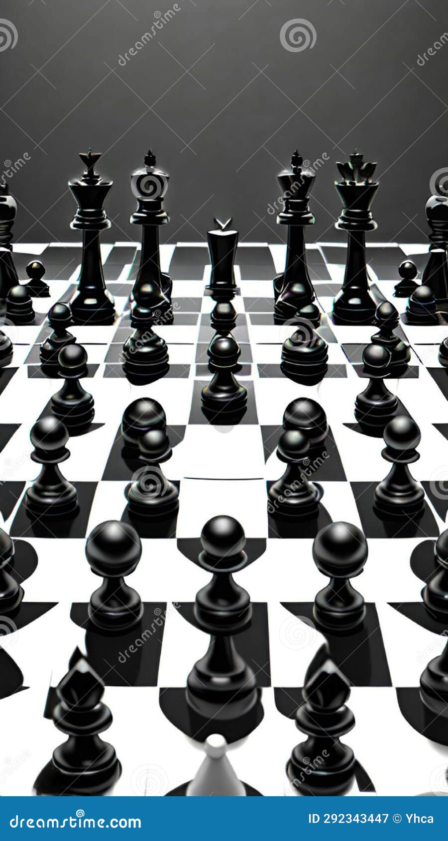 A Classic and Elegant Image of Black and White Chess Pieces on a Board ...