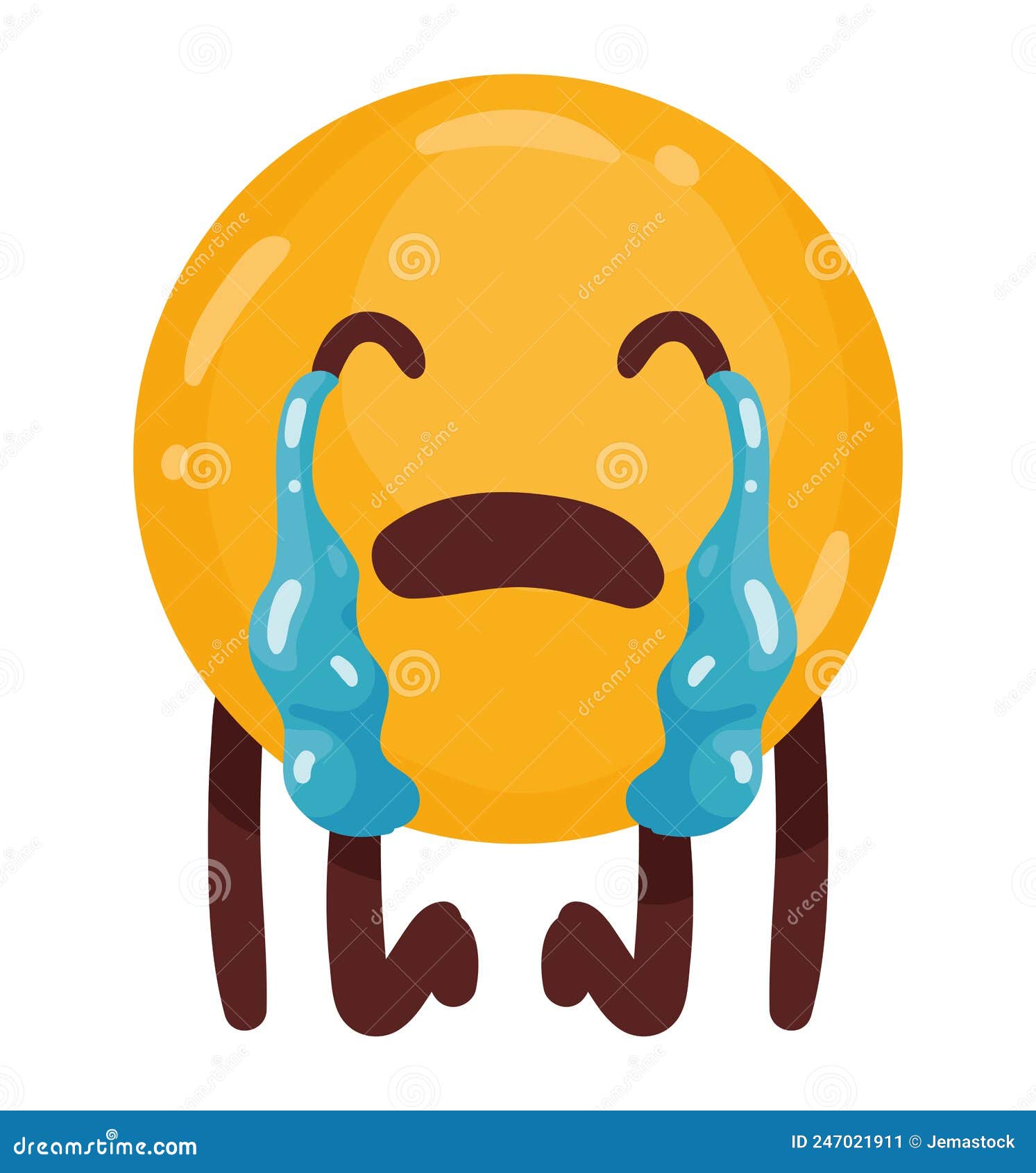 Emoticon Crying. Vector Illustration Decorative Background Design ...