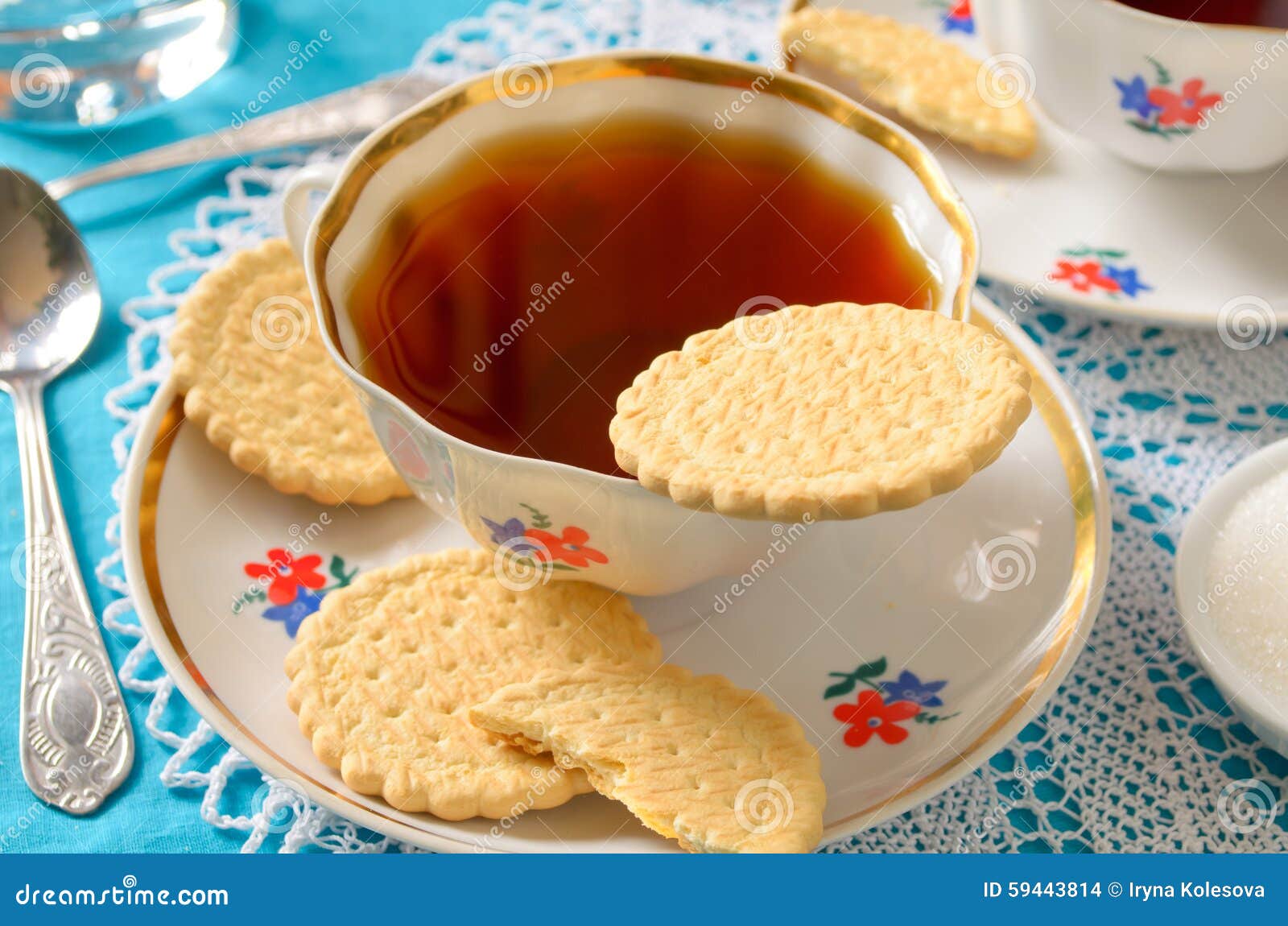 Classic English Tea with Biscuits Stock Photo - Image of breakfast ...