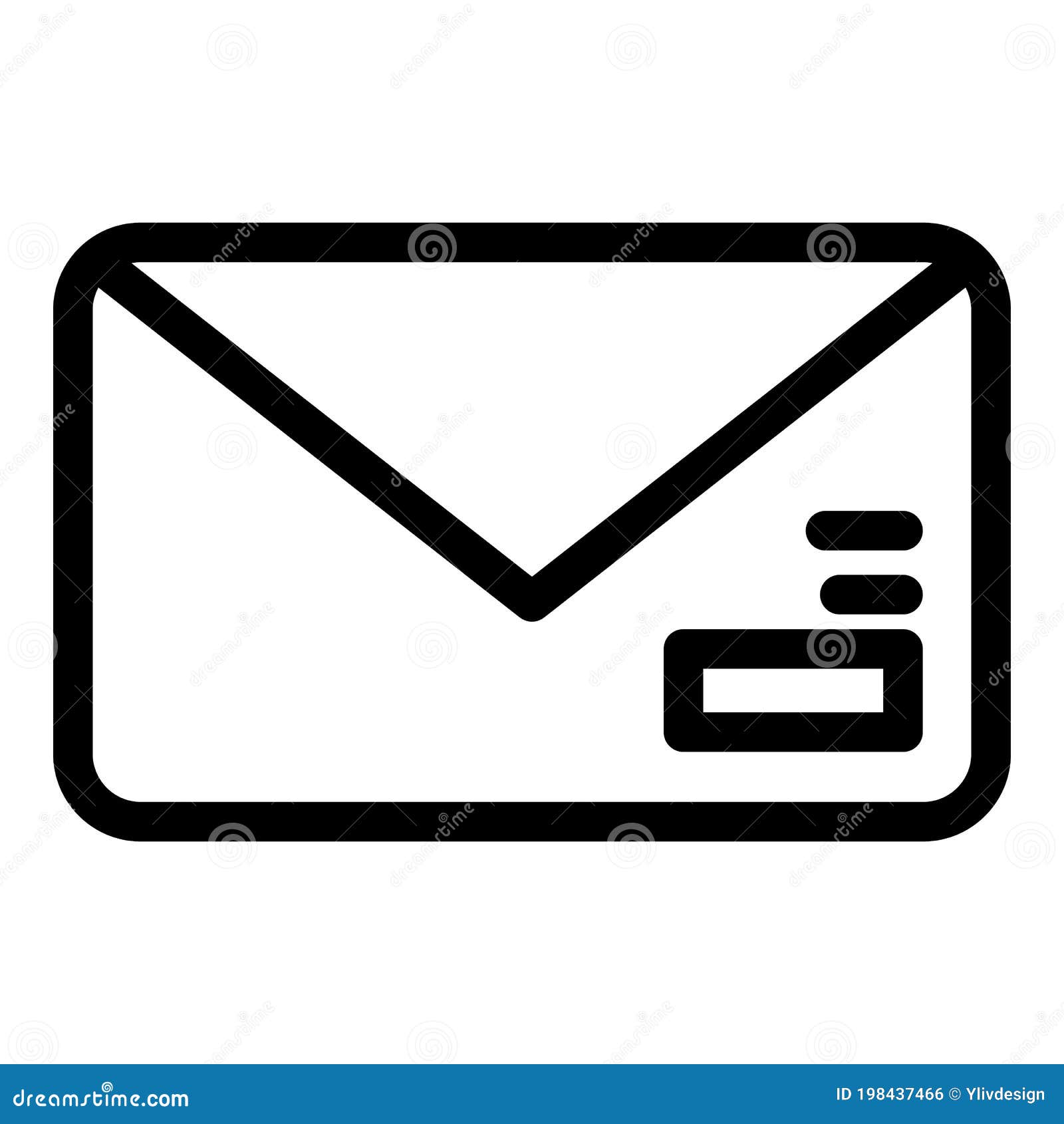Classic Envelope Icon, Outline Style Stock Vector - Illustration of ...