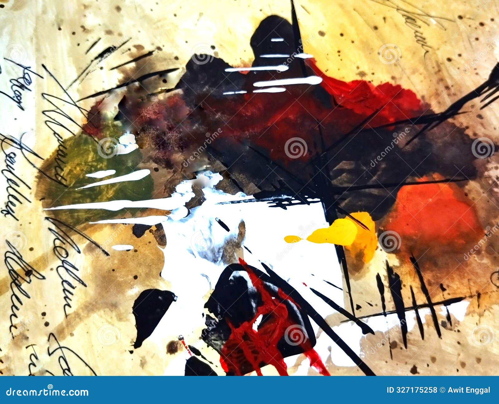 Classic Expressionism Abstract Painting Background Stock Photo - Image ...