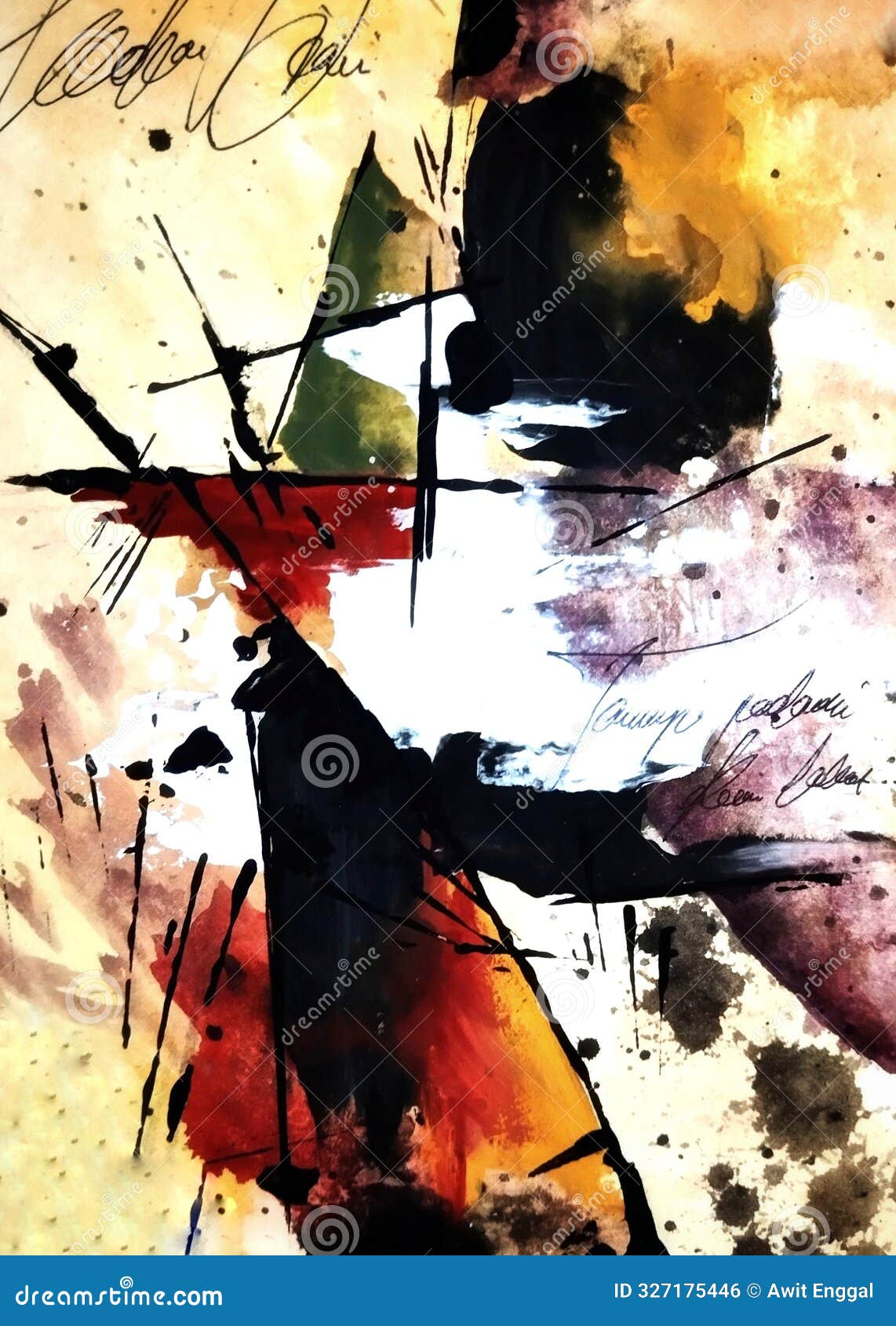 Classic Expressionism Abstract Painting Background Stock Photo - Image ...