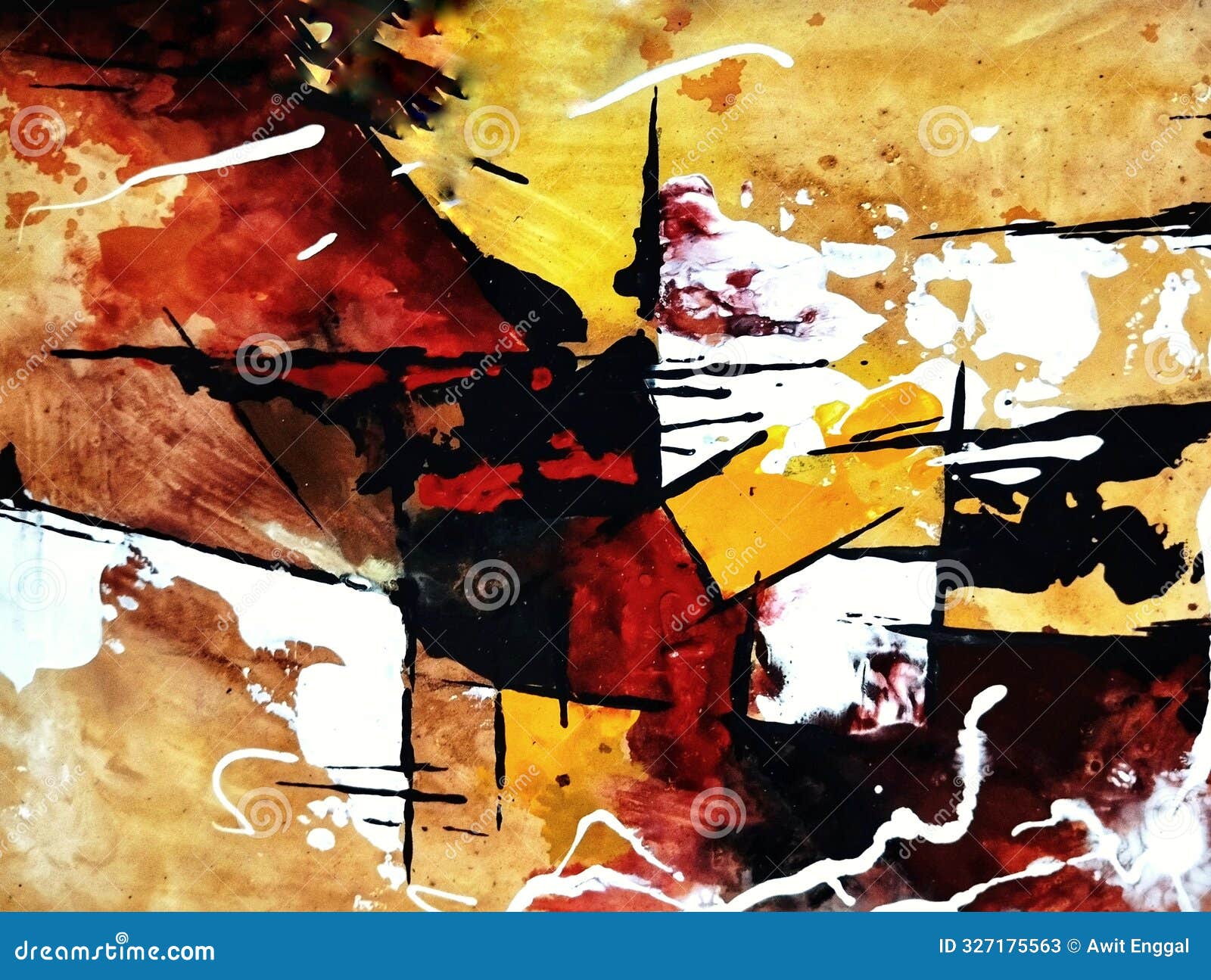Classic Expressionism Abstract Painting Background Stock Image - Image ...