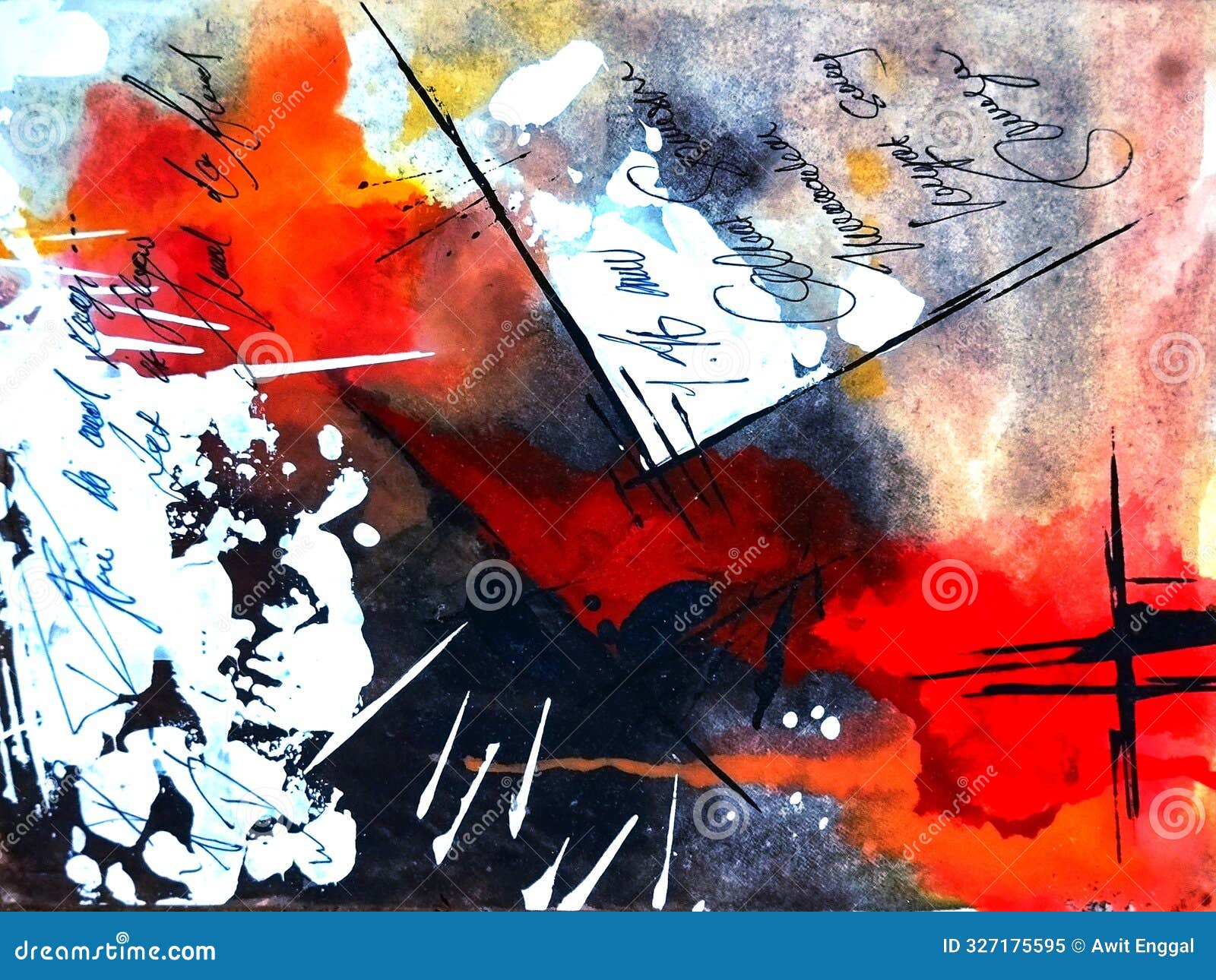 Classic Expressionism Abstract Painting Background Stock Image - Image ...