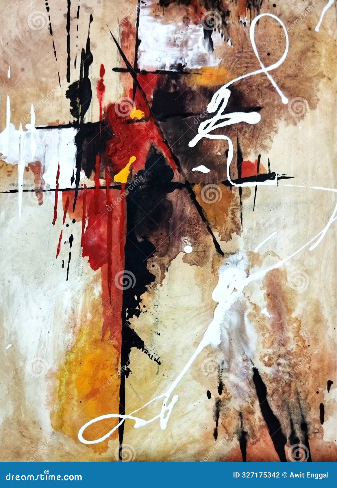 Classic Expressionism Abstract Painting Background Stock Photo - Image ...