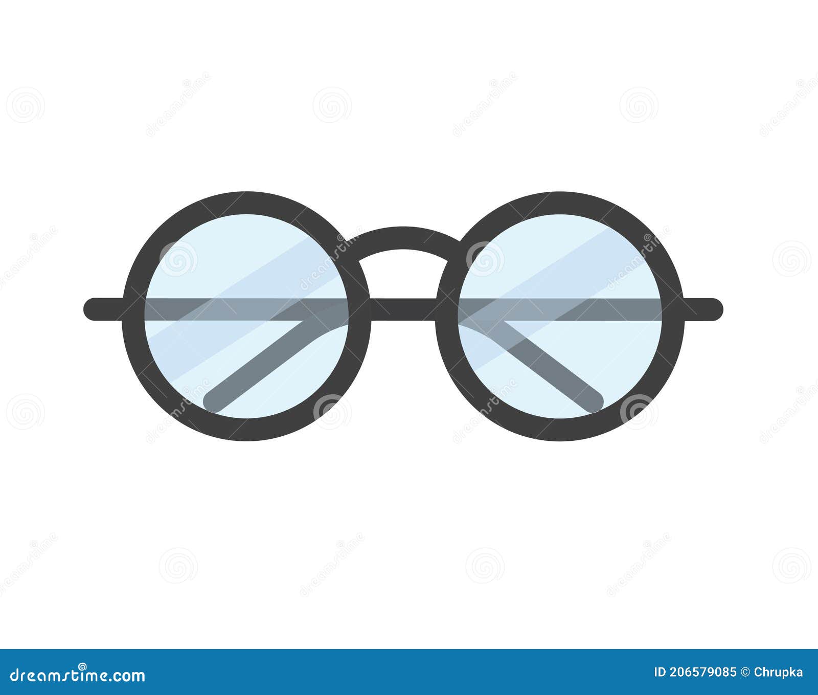 Classic eyeglasses icon stock vector. Illustration of school - 206579085