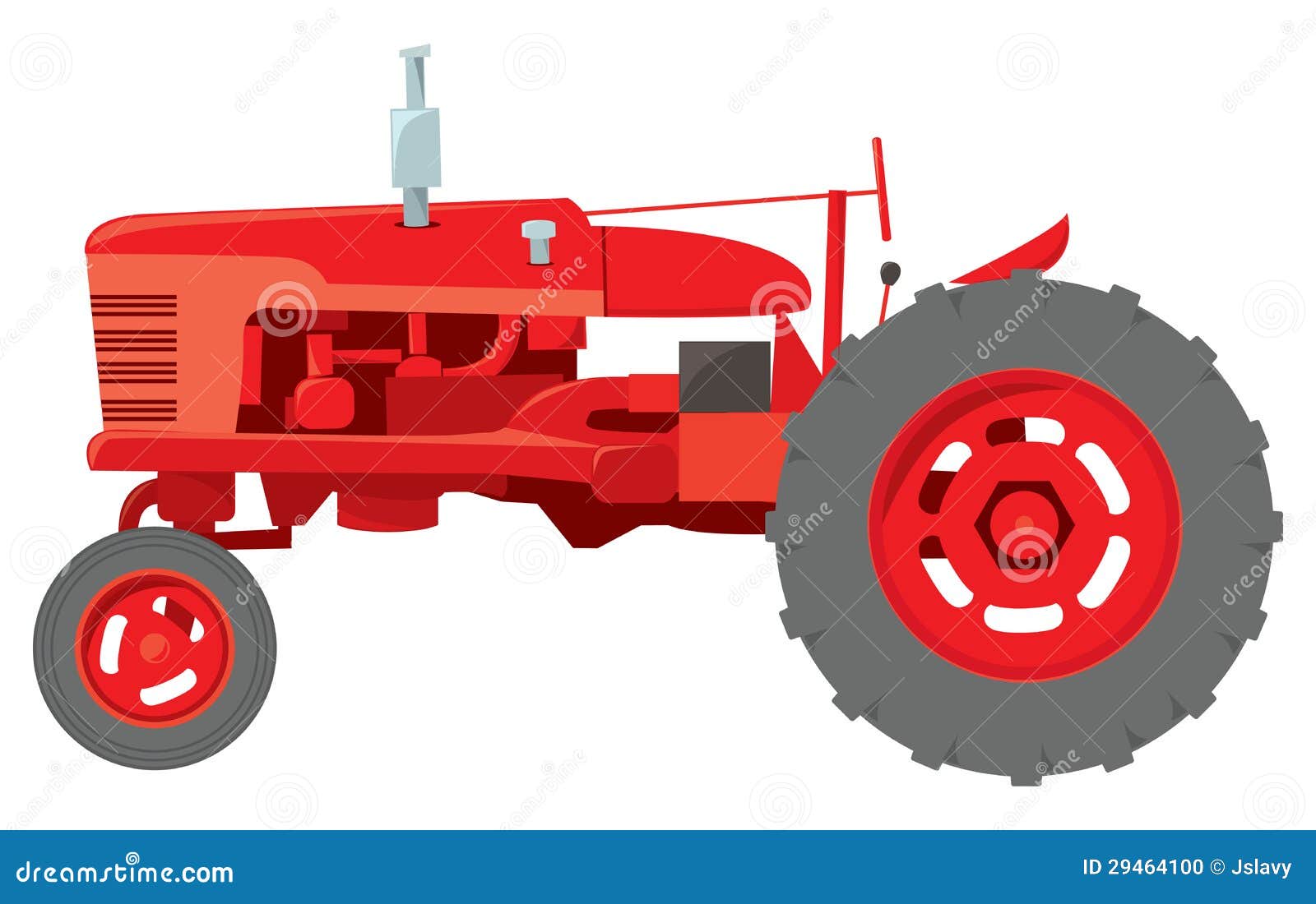 Classic COE Tractor Trailer Truck Side View Vector Illustration ...