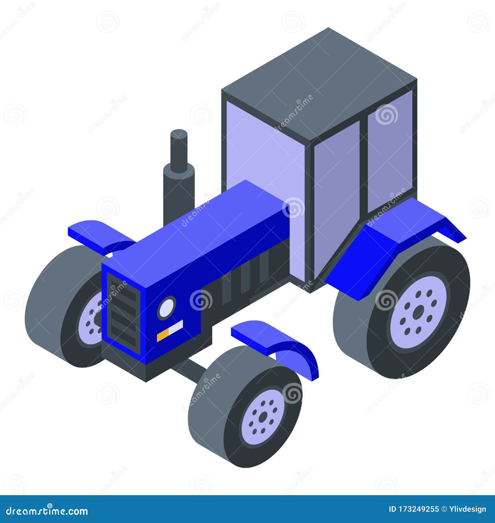 Classic Farm Tractor Icon, Isometric Style Stock Vector - Illustration ...