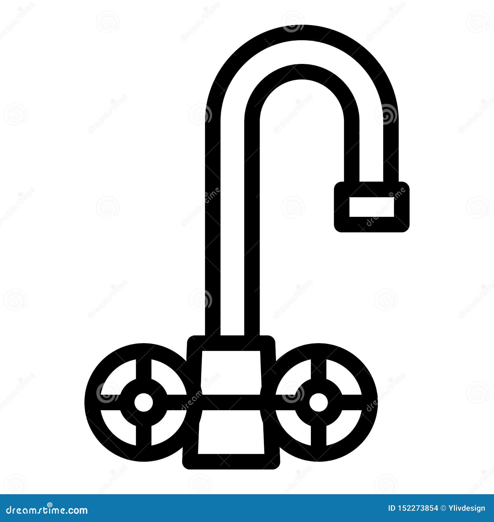 Classic Faucet Icon, Outline Style Stock Vector - Illustration of ...