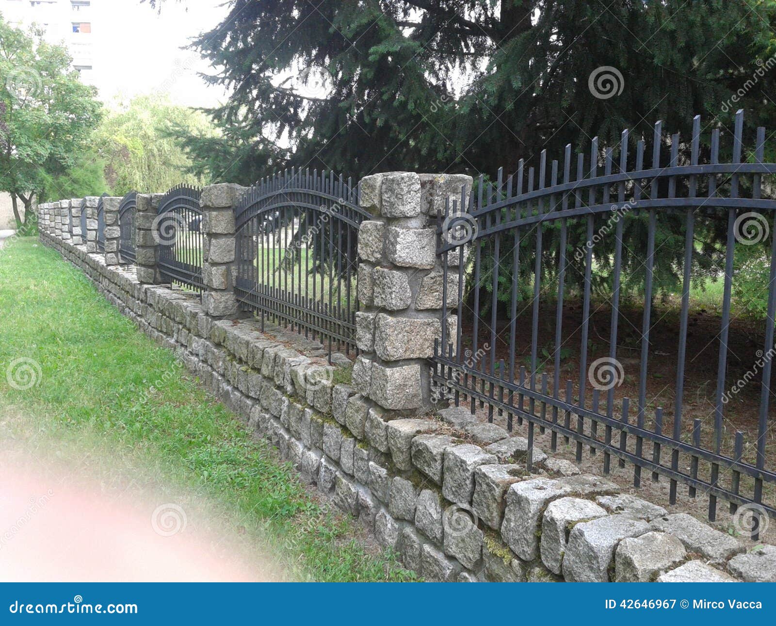 Classic fence stock image. Image of barrier, metal, park - 42646967