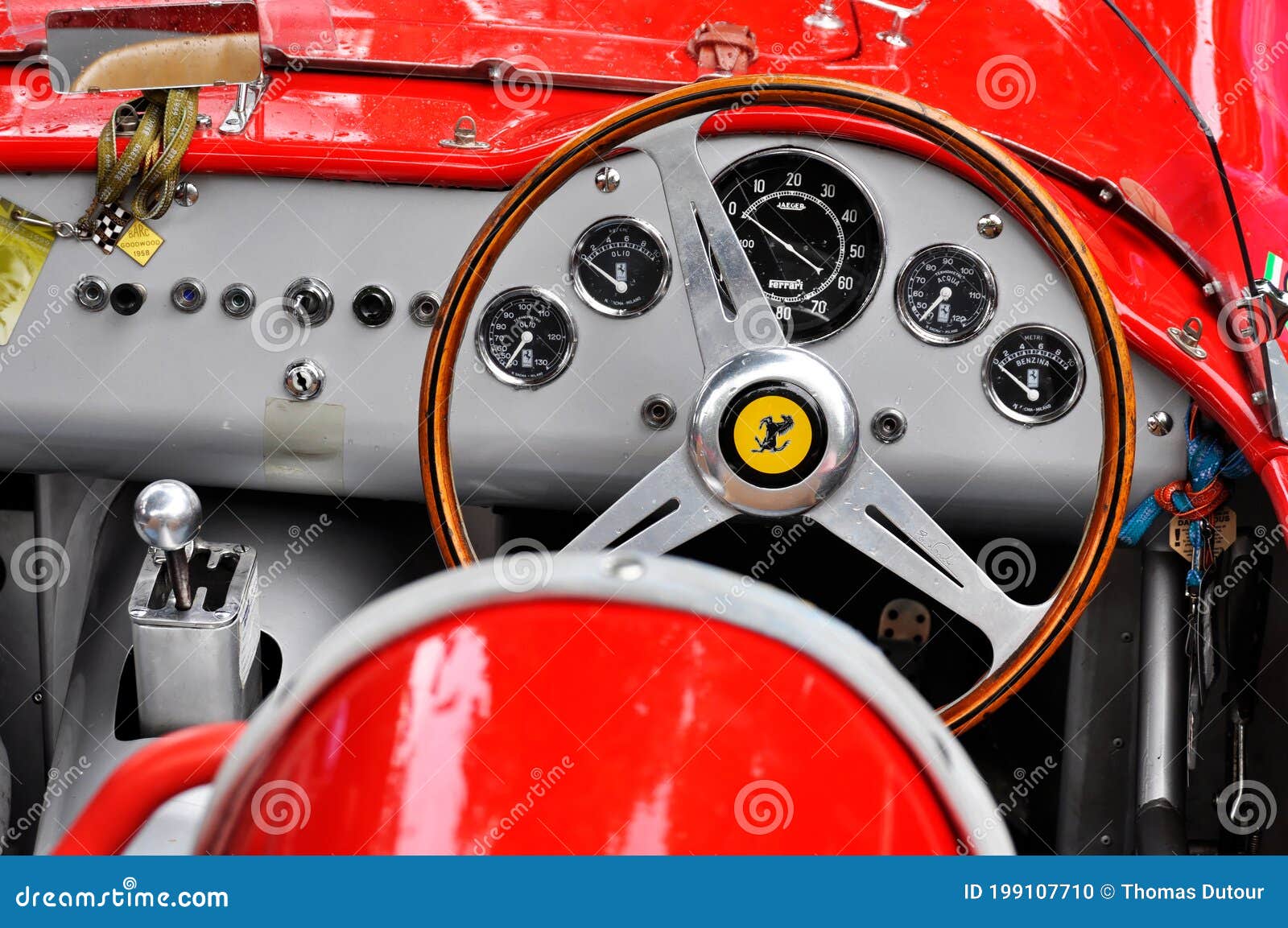 Classic Ferrari dashboard editorial image. Image of retro - 199107710