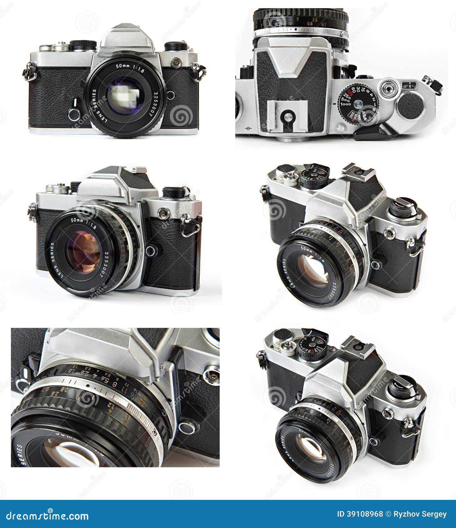 Classic Film SLR Camera Collage Stock Photo - Image of negative, body ...
