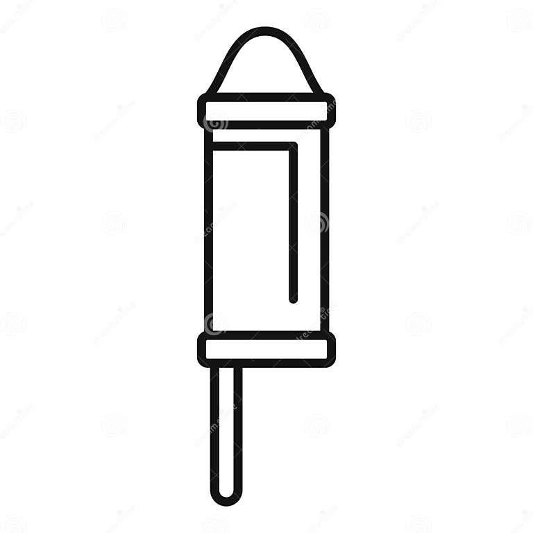 Classic Firework Rocket Exploding with a Stick Stock Illustration ...