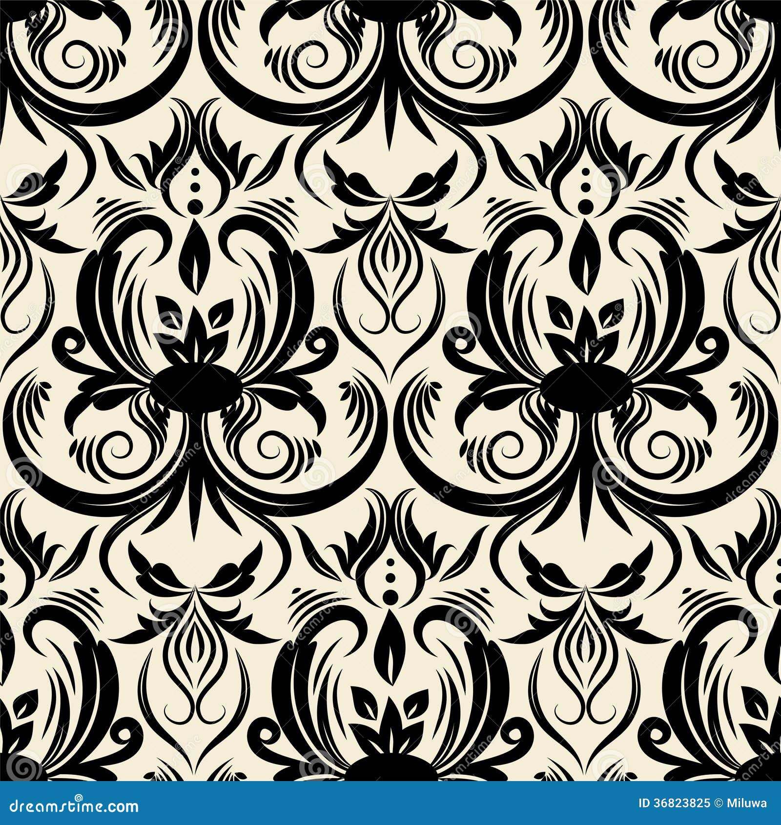 Classic floral pattern stock vector. Illustration of imagery - 36823825