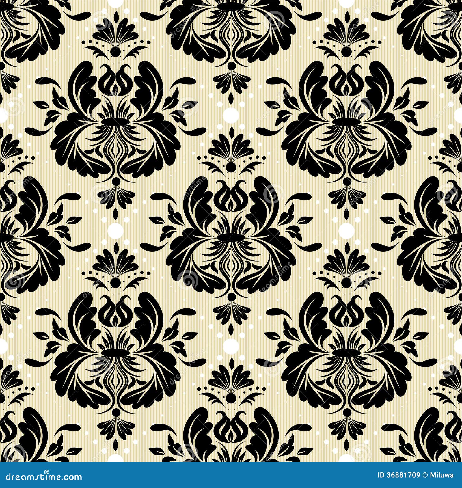 Classic floral pattern stock vector. Illustration of leaf - 36881709