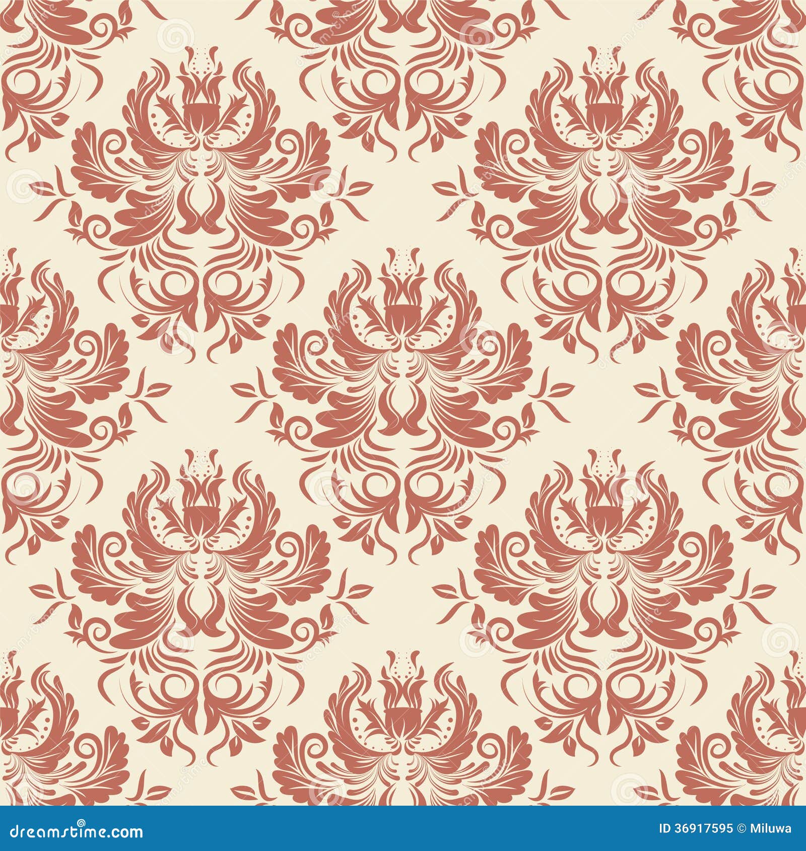 Classic floral pattern stock vector. Illustration of pattern - 36917595