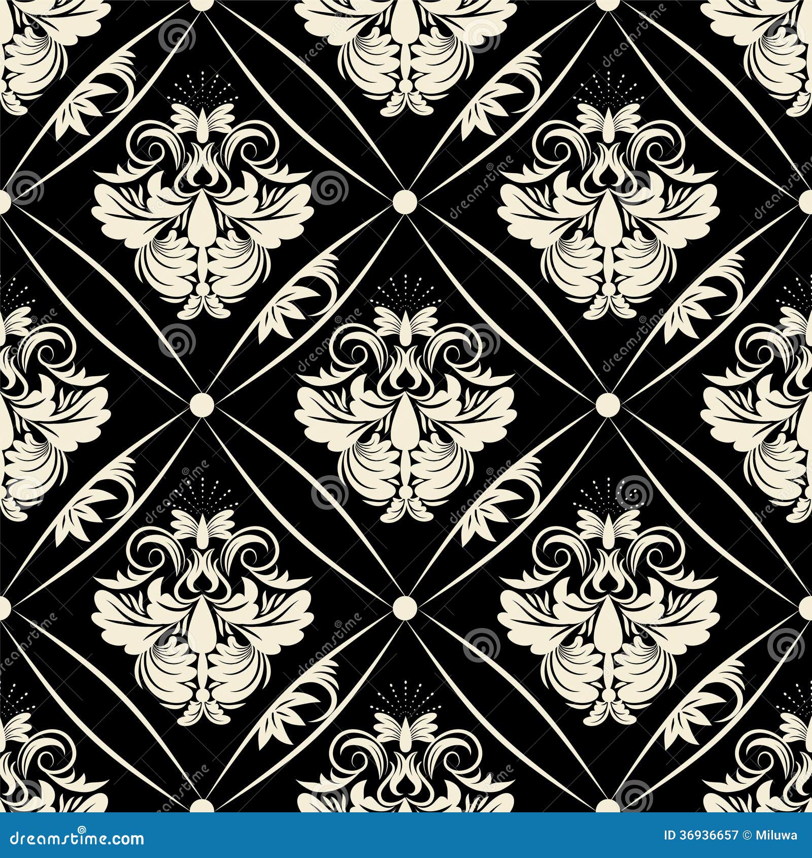 Classic floral pattern stock vector. Illustration of imagery - 36936657