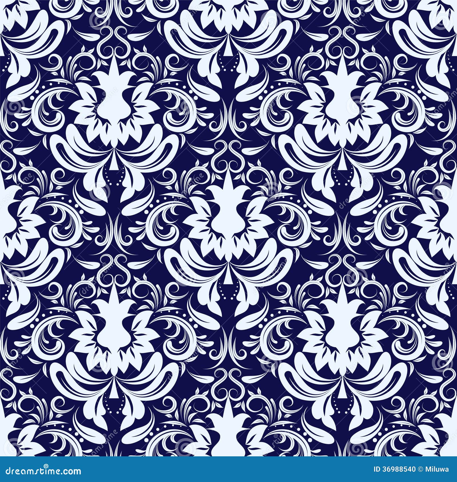 Classic floral pattern stock vector. Illustration of branch - 36988540