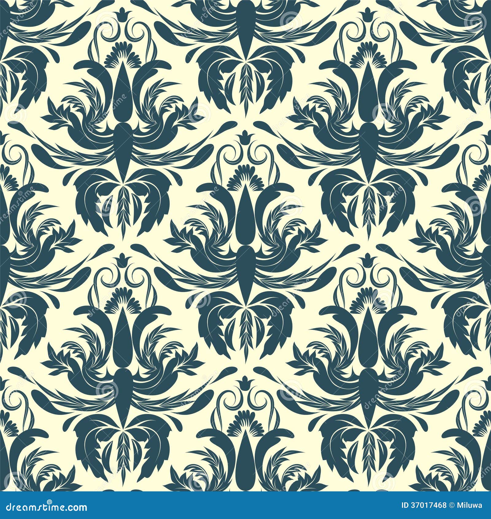 Classic floral pattern stock vector. Illustration of branch - 37017468