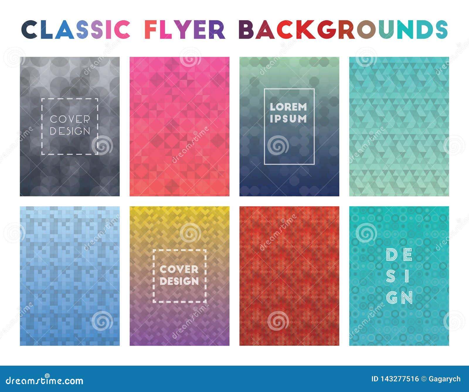 Classic Flyer Backgrounds. Vector Illustration | CartoonDealer.com ...