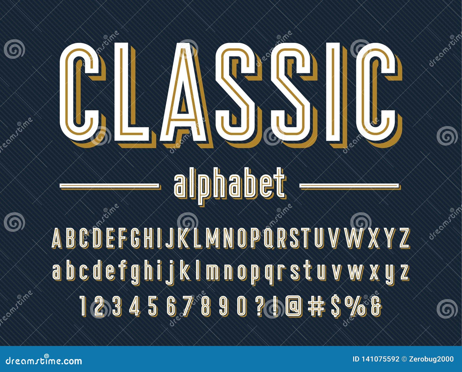 Classic font stock vector. Illustration of alphabet - 141075592