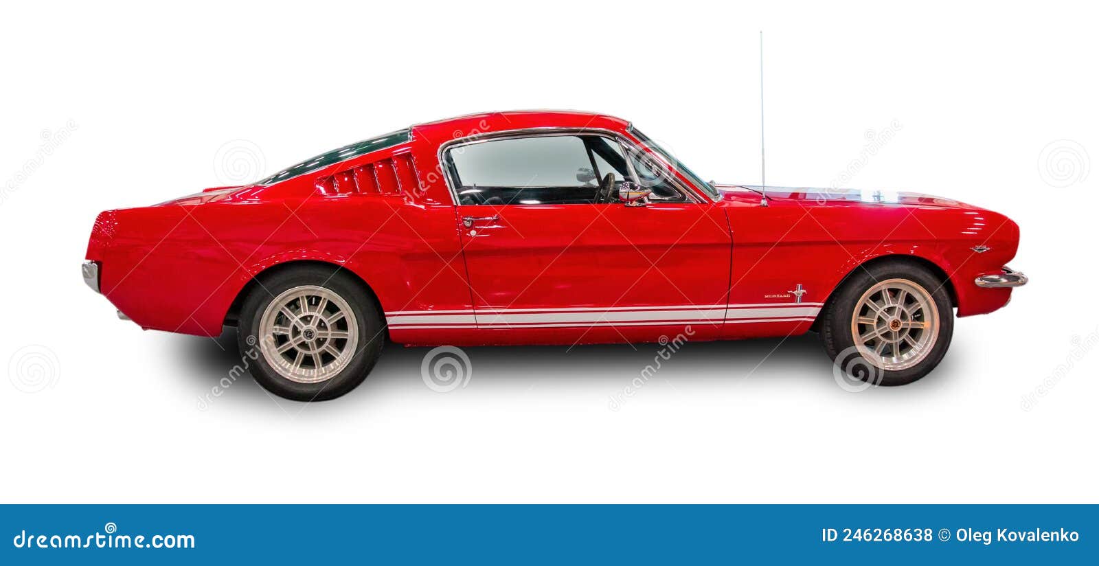 Red Mustang White Background