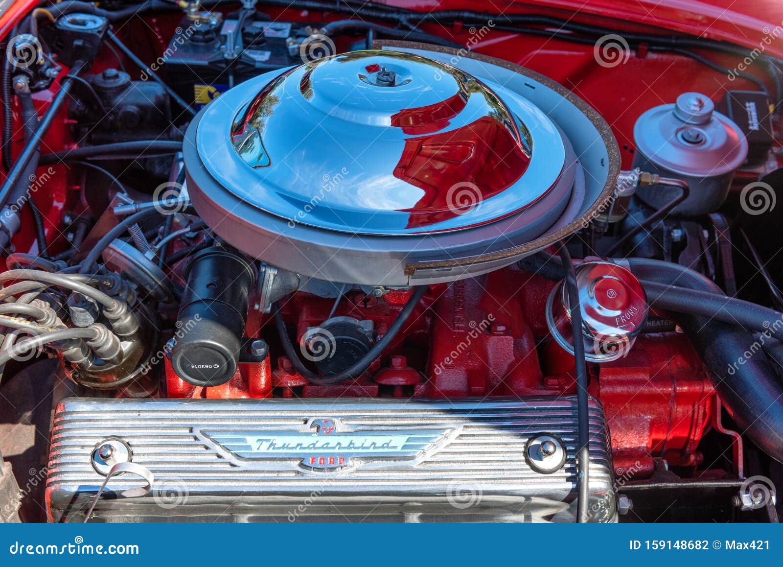 Ford Thunderbird engine editorial photography. Image of classy - 159148682