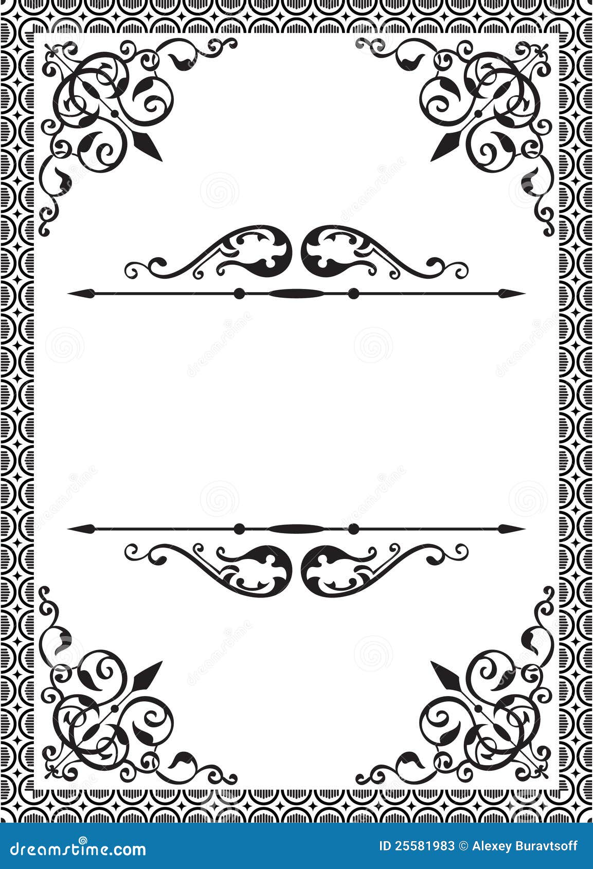 Classic Frame Cartoon Vector | CartoonDealer.com #25581983