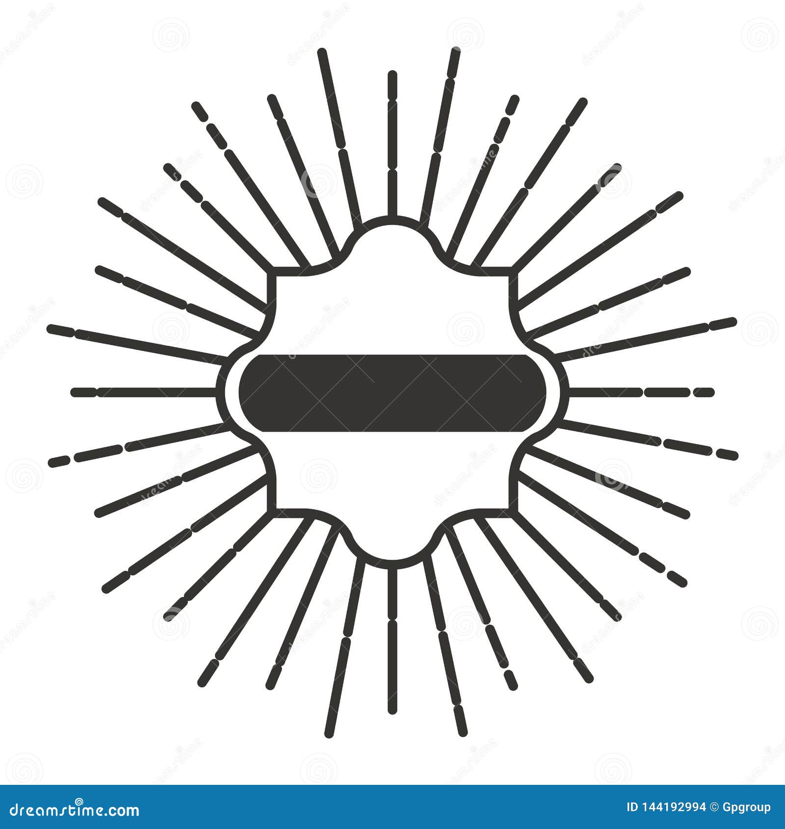 Classic frame with burst stock vector. Illustration of label - 144192994
