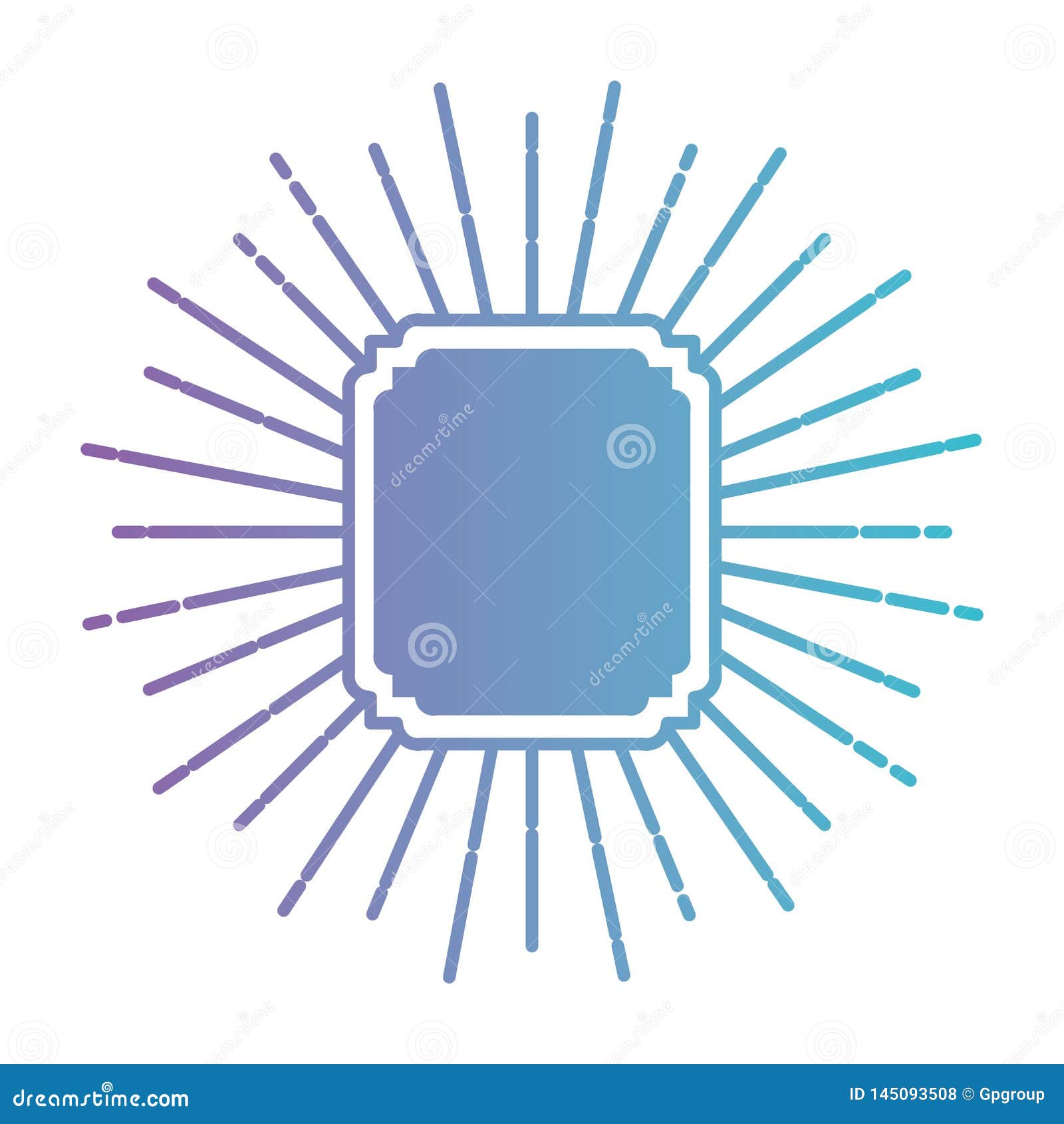 Classic frame with burst stock vector. Illustration of bursting - 145093508