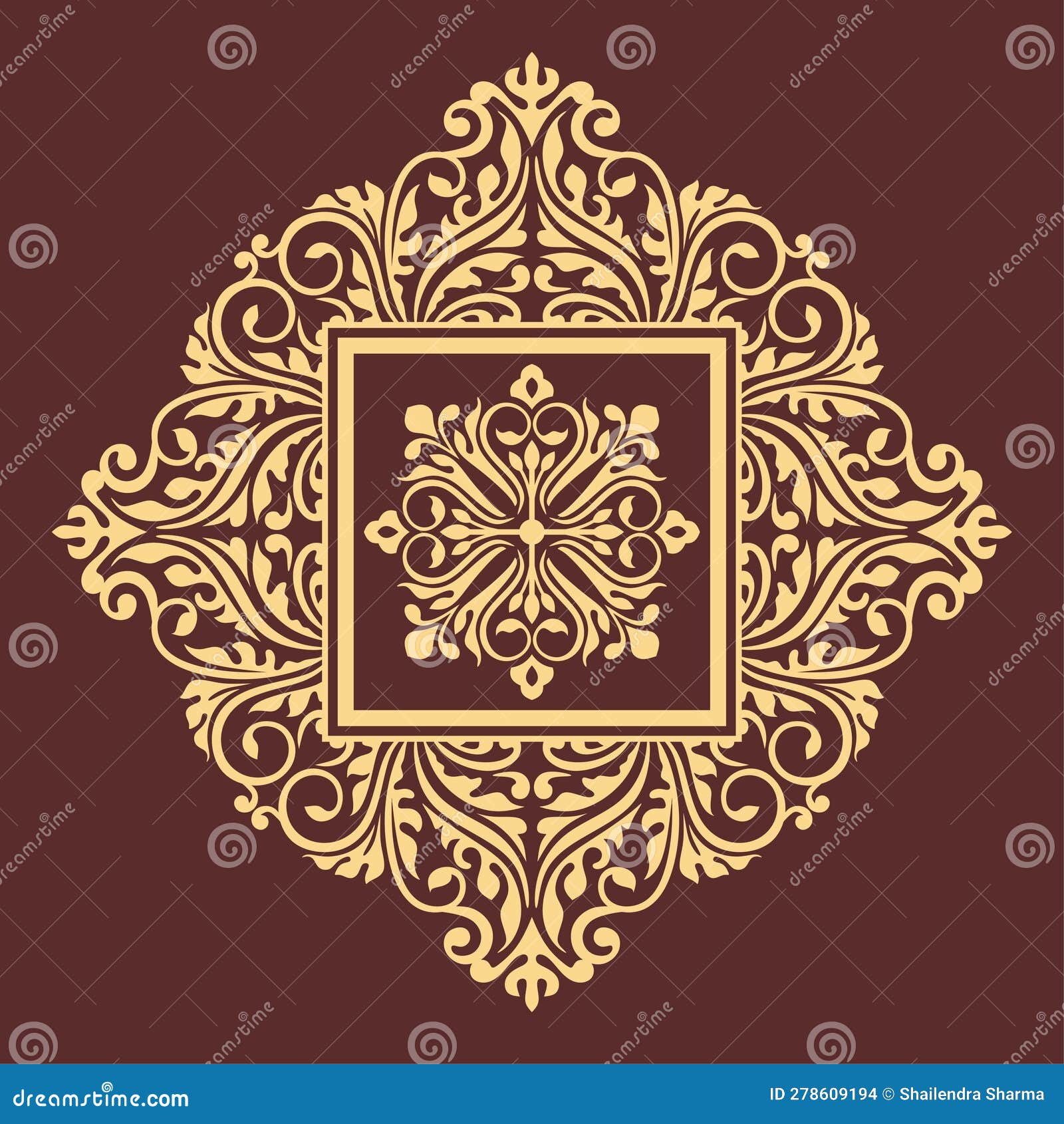 Classic Frame for Wedding Card and Wall Art. Stock Vector ...