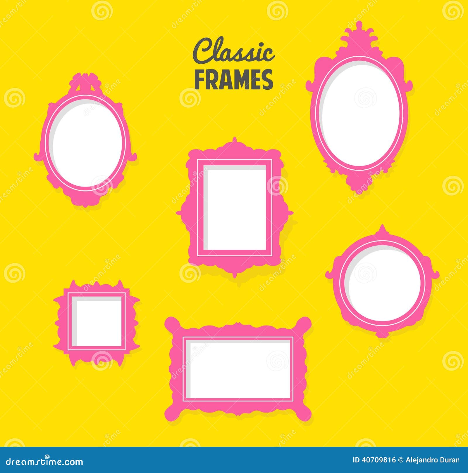 Classic frames stock vector. Illustration of elegant - 40709816