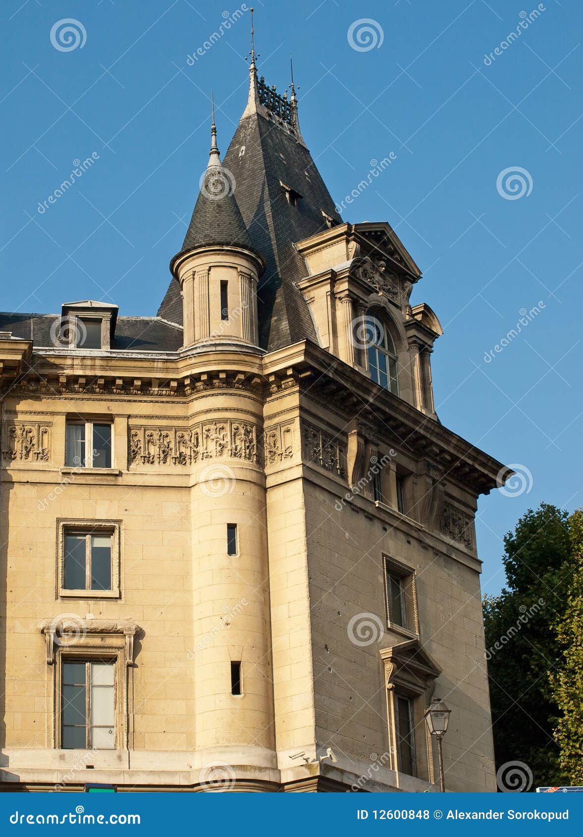 Classic French Castle in Paris. Stock Photo - Image of facade, european ...
