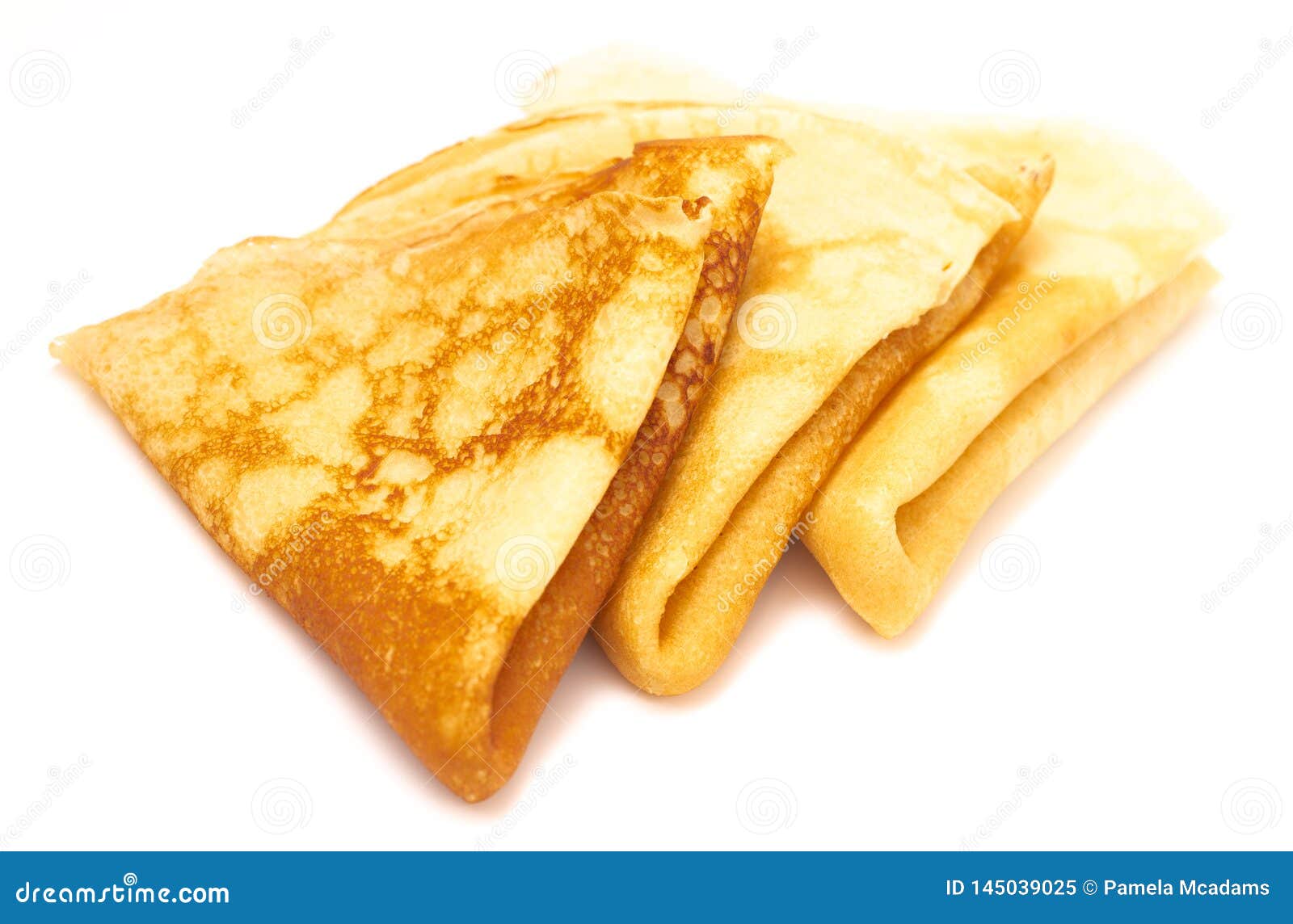 Classic French Crepes on a White Background Stock Image - Image of ...