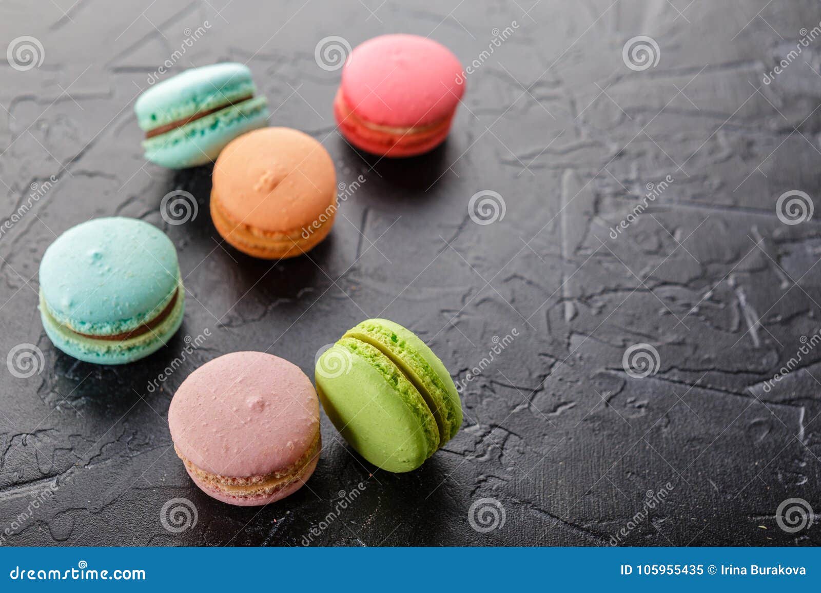 Different Types of Macaroons Stock Image - Image of meringue, brown ...