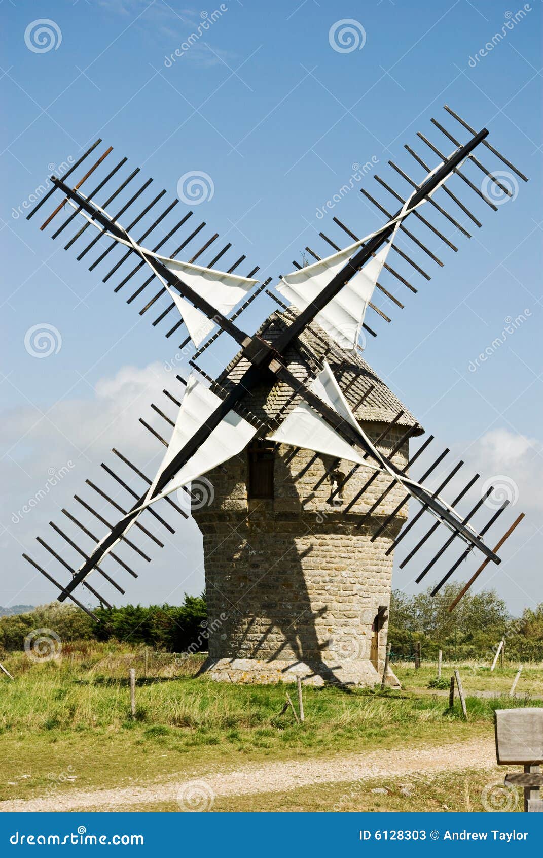 Classic French Windmill Picture. Image: 6128303