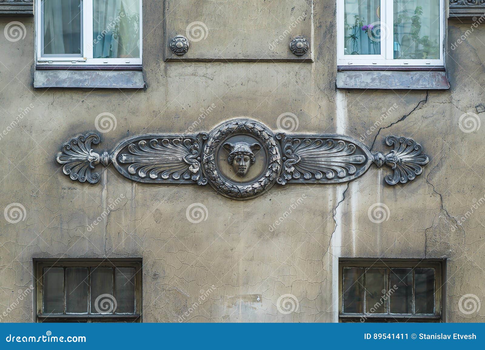 Classic Fretwork on the Wall of the Building Stock Image - Image of ...